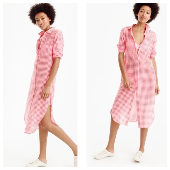 J. Crew | Dresses | J Crew Gingham Tunic Dress | Poshmark